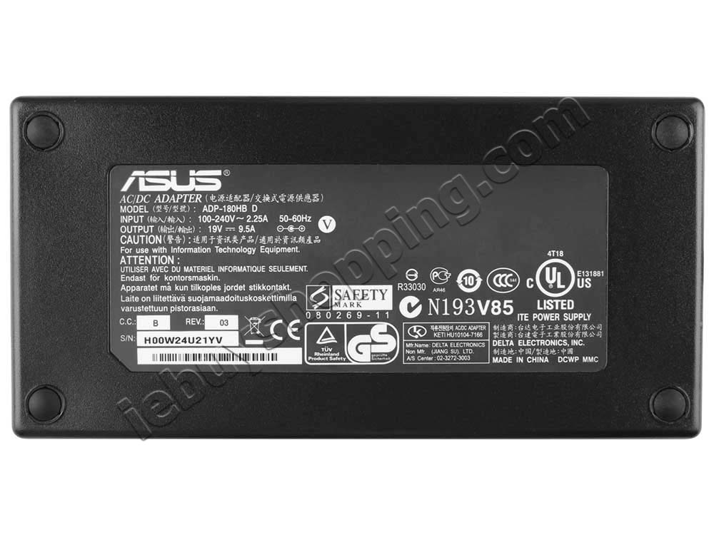 Original 180W Asus G71V-7T043G AC Adapter Charger Power Cord