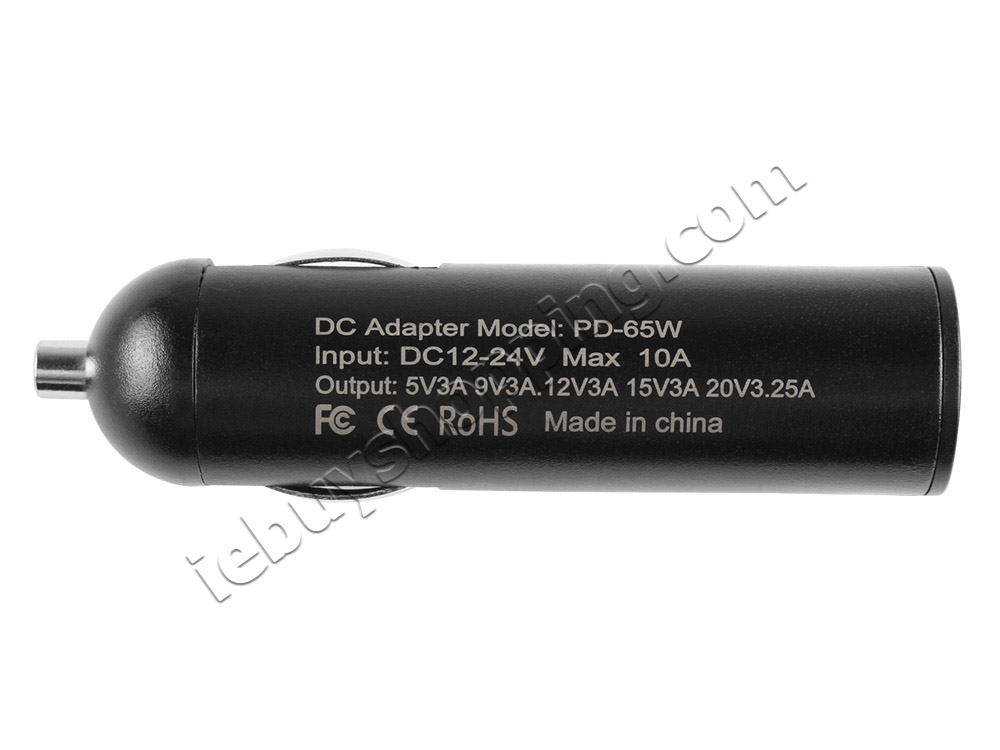 65W USB-C Car Charger Dell Latitude 5440 P165G P165G001 AC Adapter